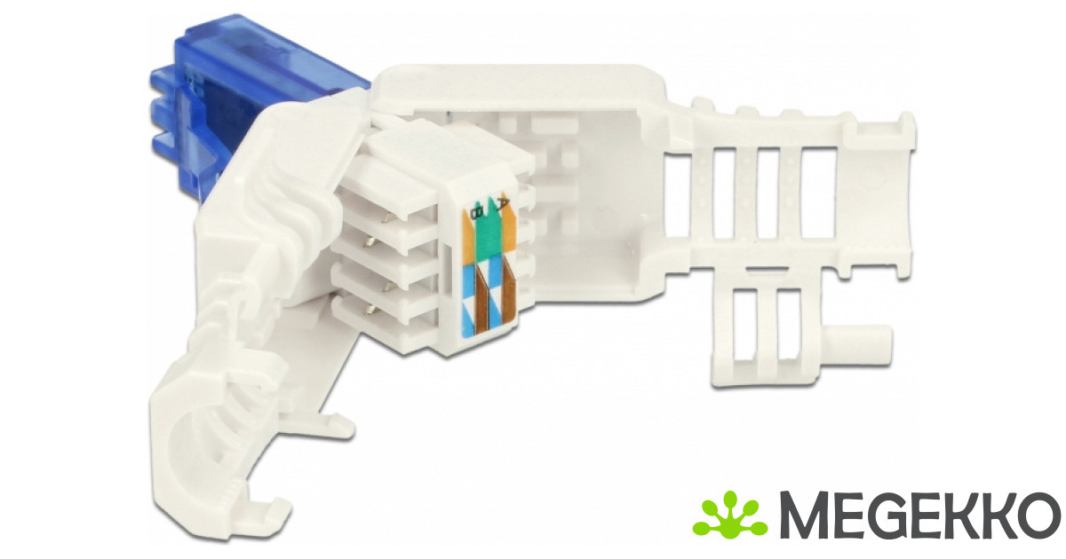 Megekko.nl - Delock 86417 RJ45-stekker Cat.6A UTP gereedschapsvrij 2 stuk
