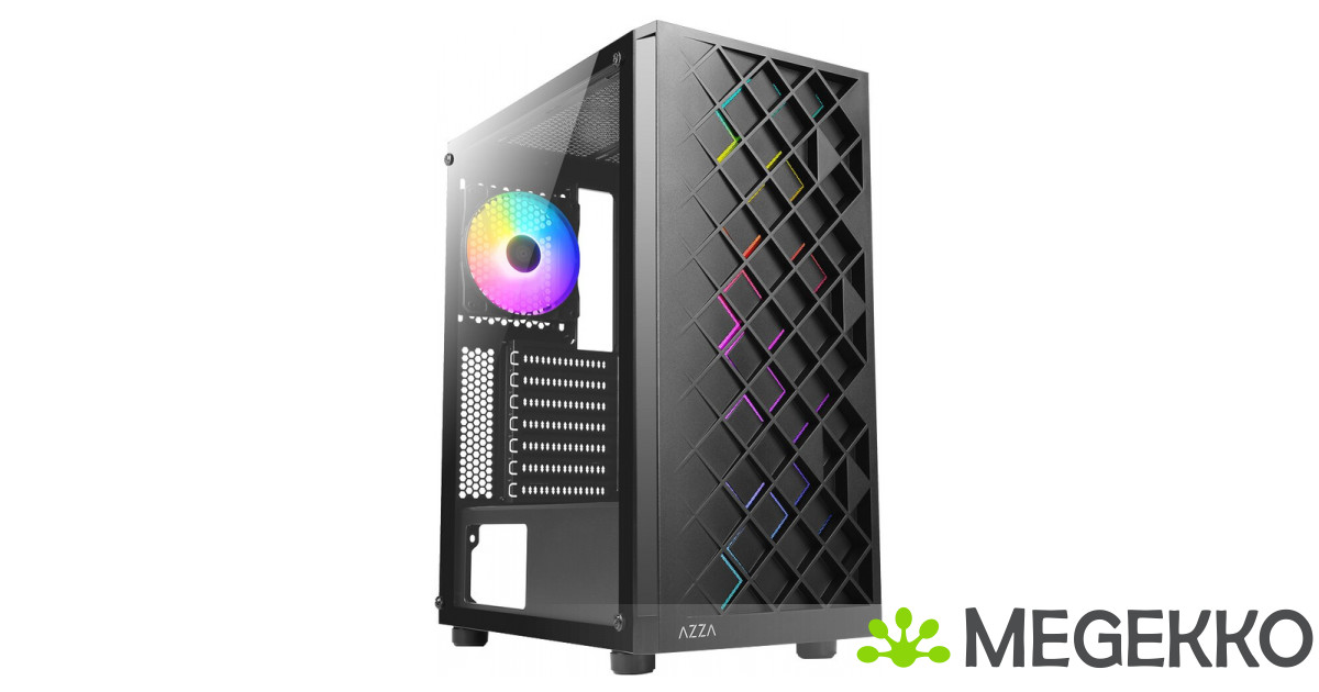 Megekko.nl - Azza Spectra Midi Tower Zwart Behuizing