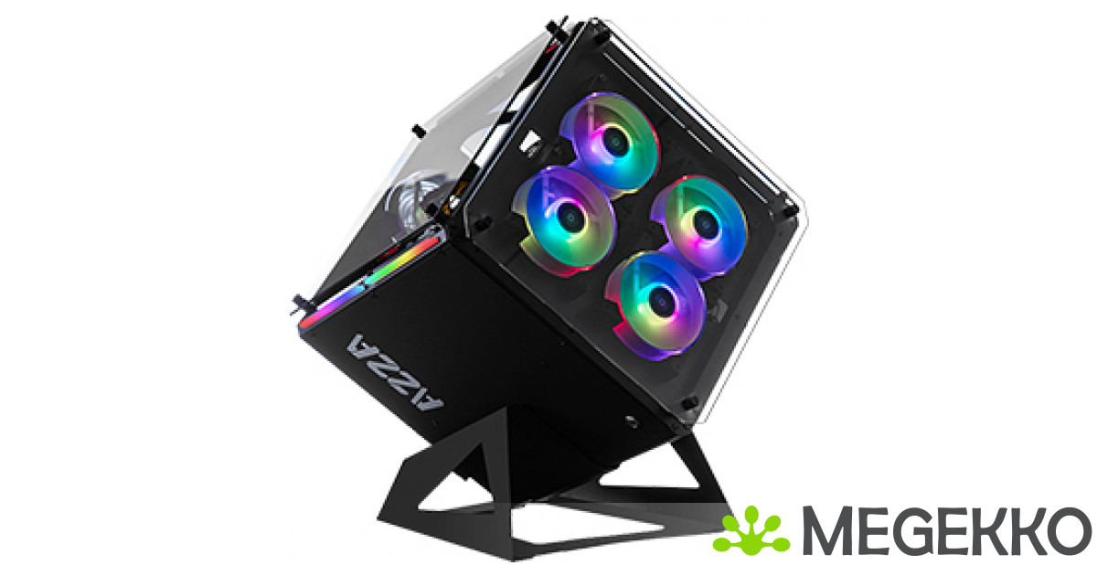 Megekko.nl - Azza Cube 802 computer Full-Tower Black Behuizing