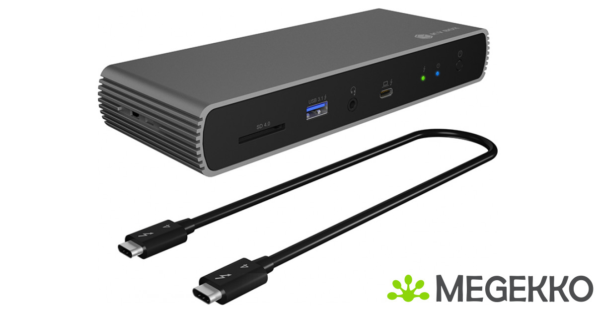 Megekko.nl - ICY BOX IB-DK8801-TB4 notebook dock & poortreplicator Bedraa