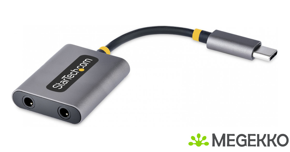 Megekko.nl - StarTech.com USB-C Headphone Splitter, USB Type C Dual Heads