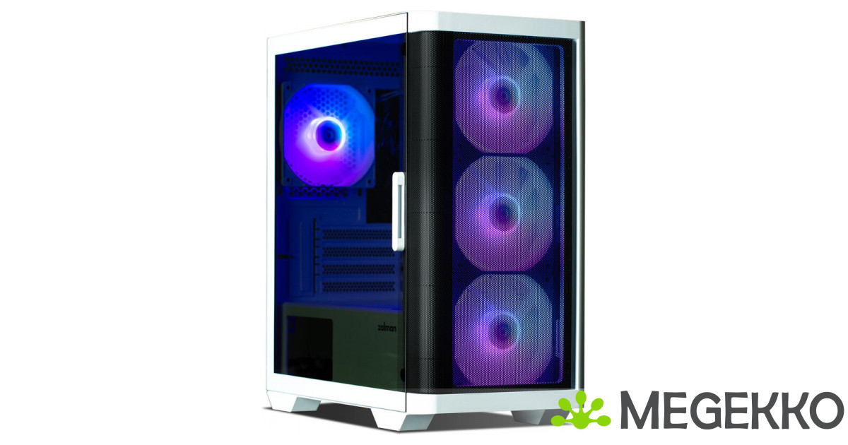 Megekko.nl - Zalman M4 WHITE computer Mini Tower Zwart Behuizing