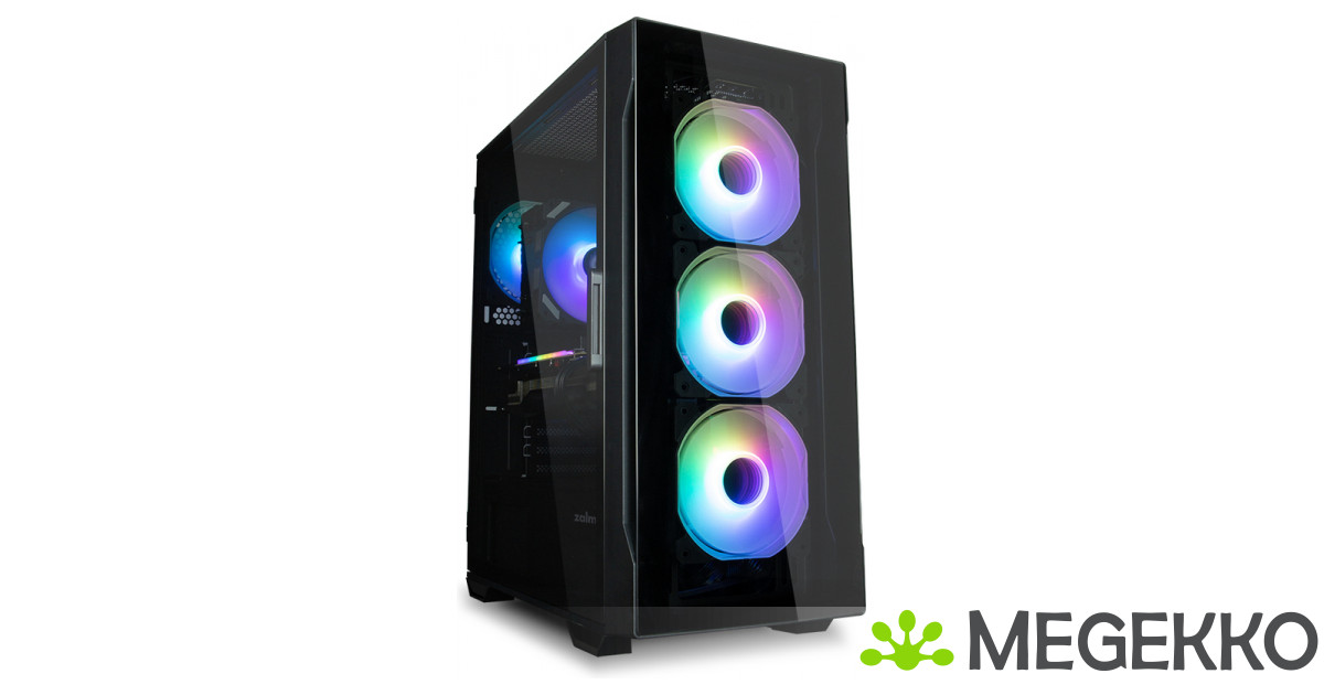 Megekko.nl - Zalman I3 NEO TG BLACK computer Midi Tower Zwart Behuizing
