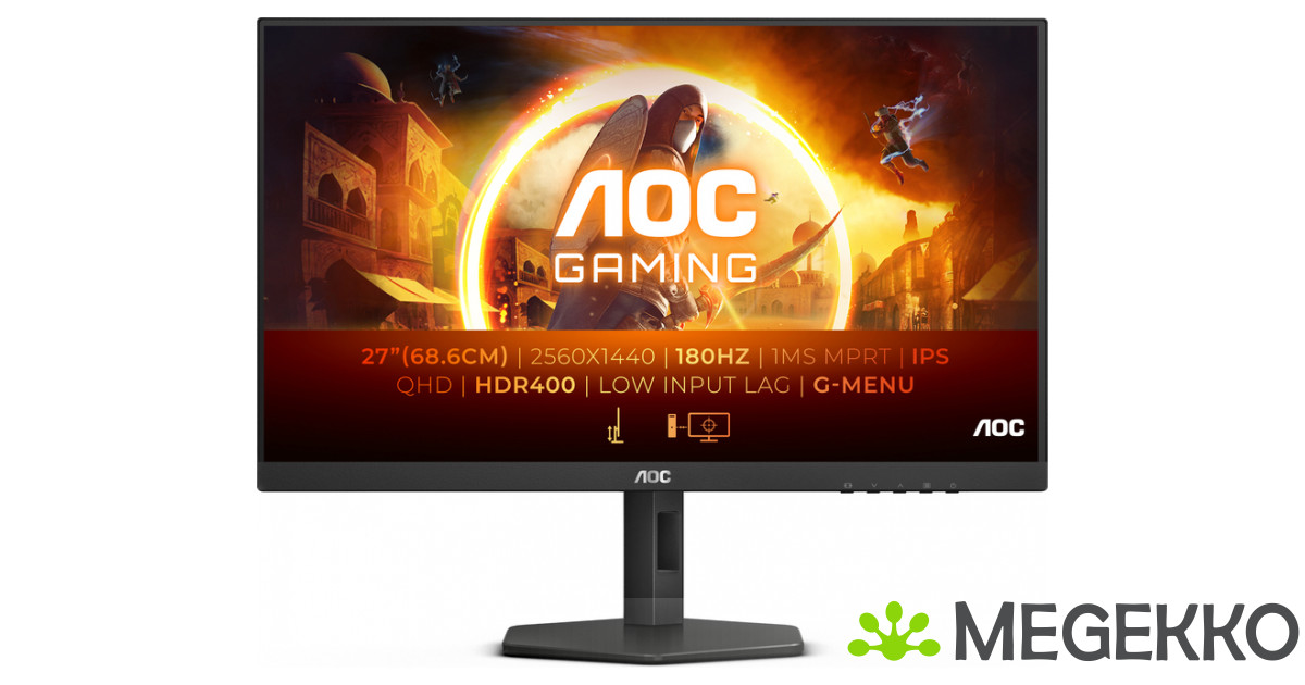 Megekko.nl - AOC GAMING Q27G4X 27" Quad HD 180Hz IPS Gaming monitor