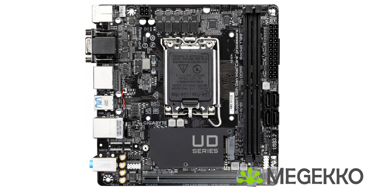 Megekko.nl - Gigabyte H610I Intel H610 Express LGA 1700 mini ITX moederbo