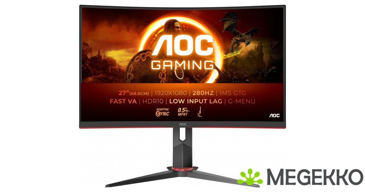 Megekko.nl - AOC GAMING C27G2Z3/BK 27" Full HD 280Hz Curved VA monitor