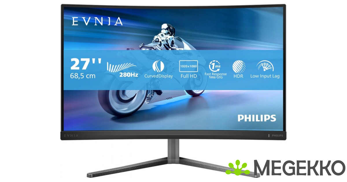 Megekko.nl - Philips Evnia 27M2C5200W/00 27" Full HD 280Hz Curved VA moni