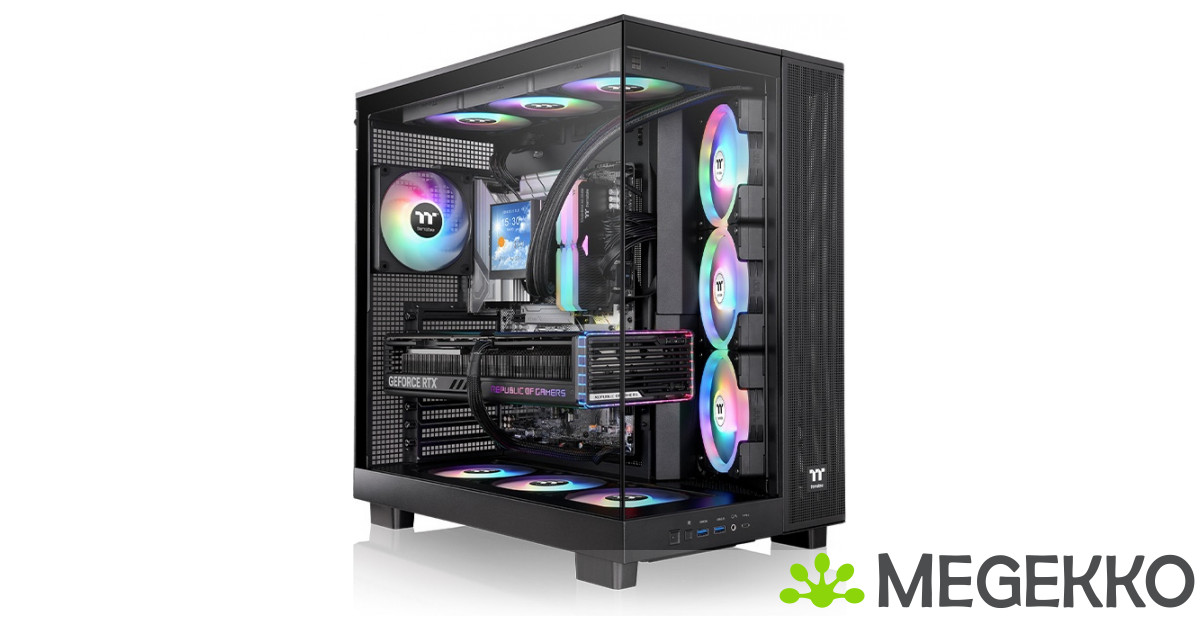 Megekko.nl - Thermaltake View 380 XL TG ARGB Midi Tower Zwart Behuizing
