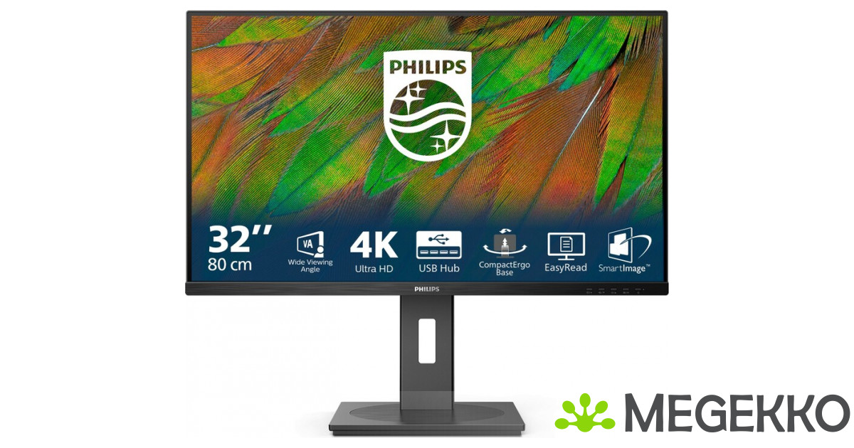 Megekko.nl - Philips 3000 series 32B1N3800/00 32" 4K Ultra HD VA monitor