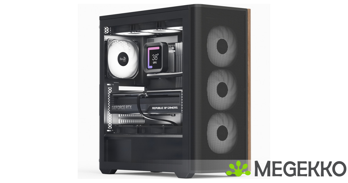 Megekko.nl - Aerocool D501A Midi Tower Zwart Behuizing