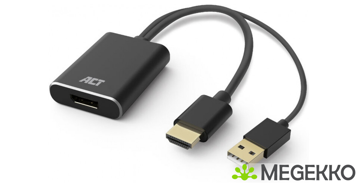 Megekko.nl - ACT HDMI naar DisplayPort adapter. 4K@60Hz