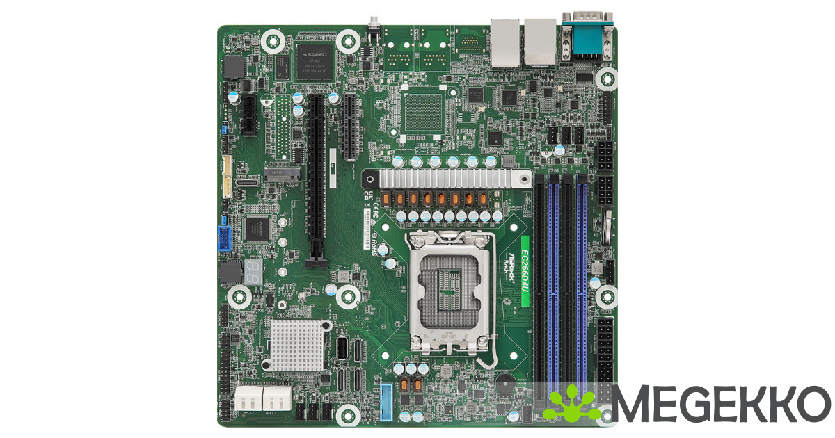 Megekko.nl - ASRock EC266D4U Intel C266 LGA 1700 micro ATX moederbord