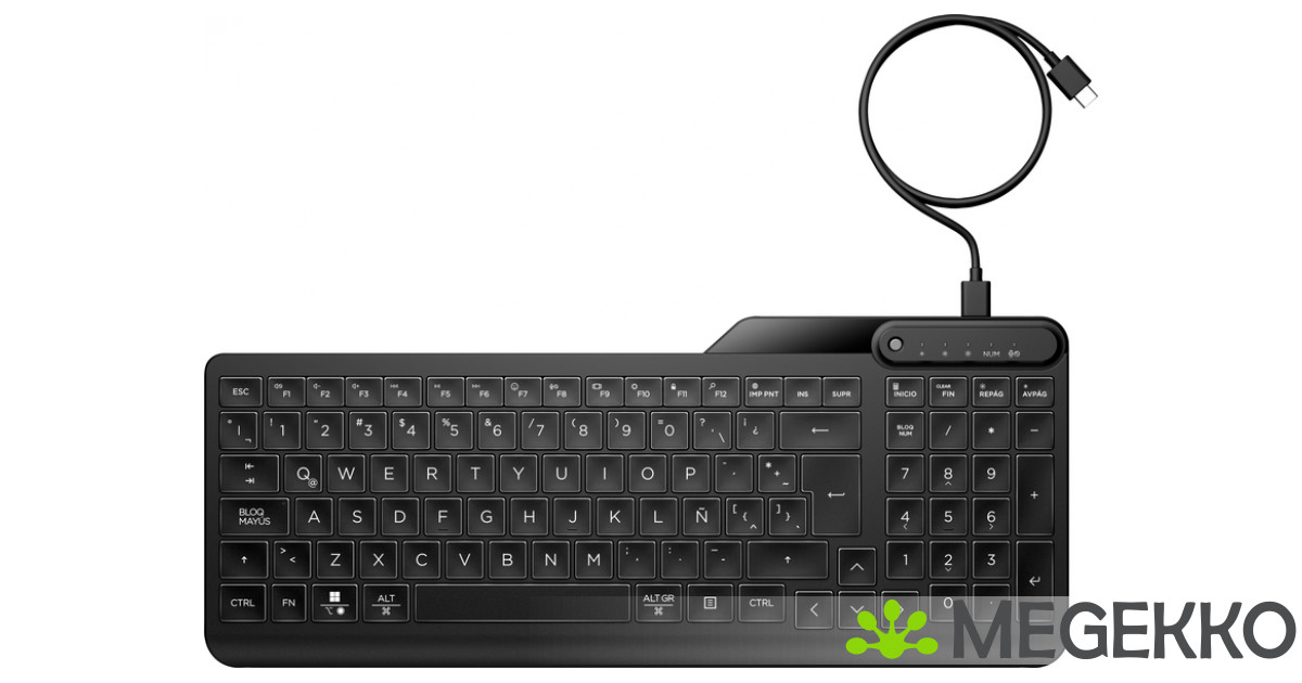 Megekko.nl - HP 405 Multi-Device Backlit Wired Toetsenbord