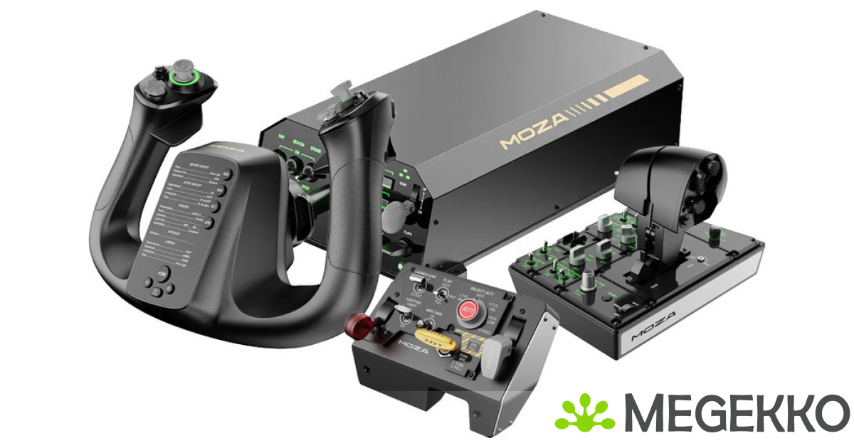 Megekko.nl - Moza Flight Bundle AY210 Yoke / MFY Yoke / MTLP Panel / MTP