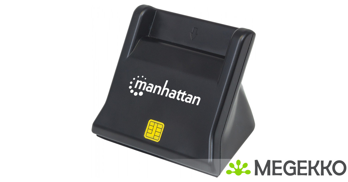Megekko.nl - Manhattan 102025 USB 2.0 Zwart smart card reader