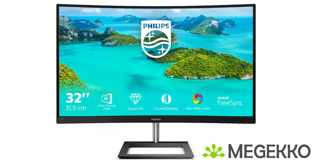 Megekko.nl - Philips E-Line E1 325E1C/00 32" Quad HD Curved VA monitor