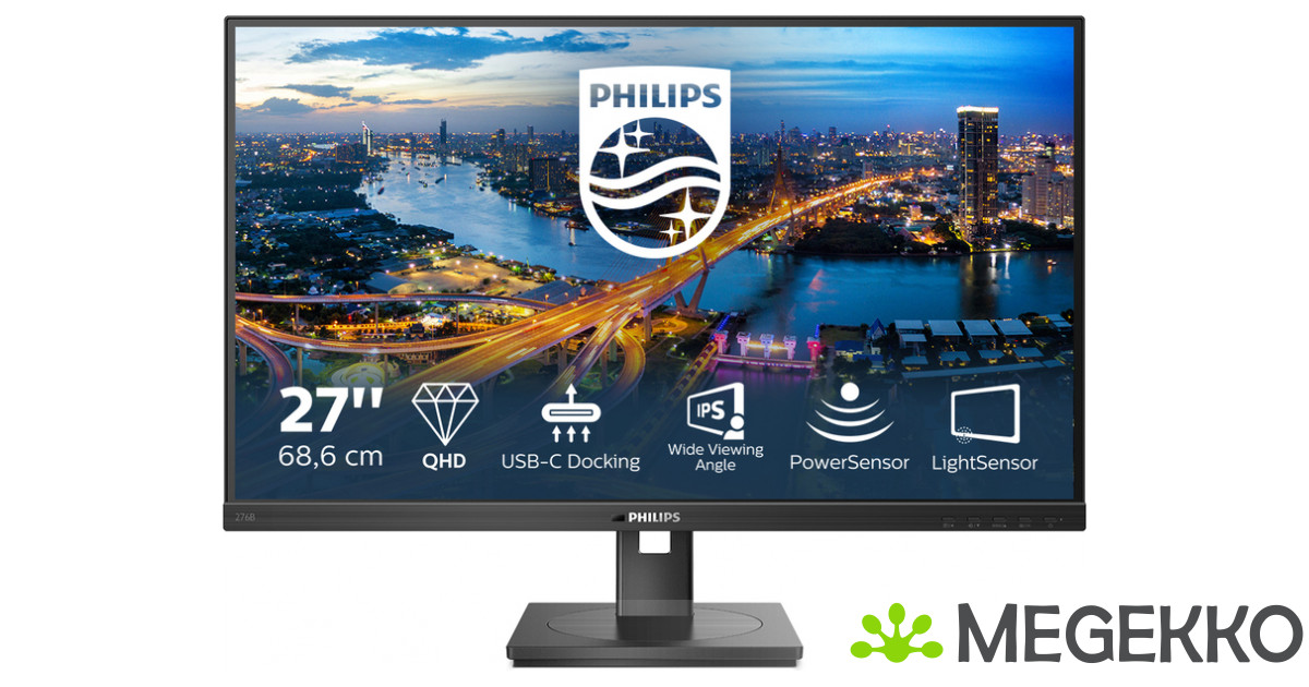 Megekko.nl - Philips B-Line 276B1/00 27" Quad HD USB-C IPS monitor