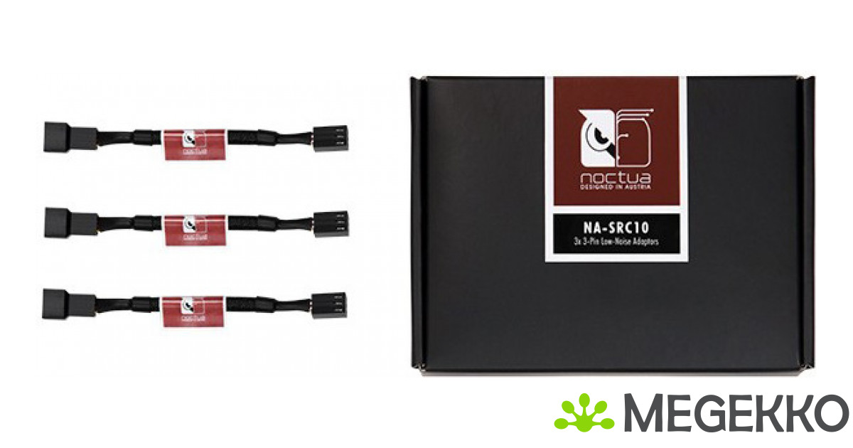 Megekko.nl - Noctua NA-SRC10 3-Pin Low Noise Adapter (set van 3)