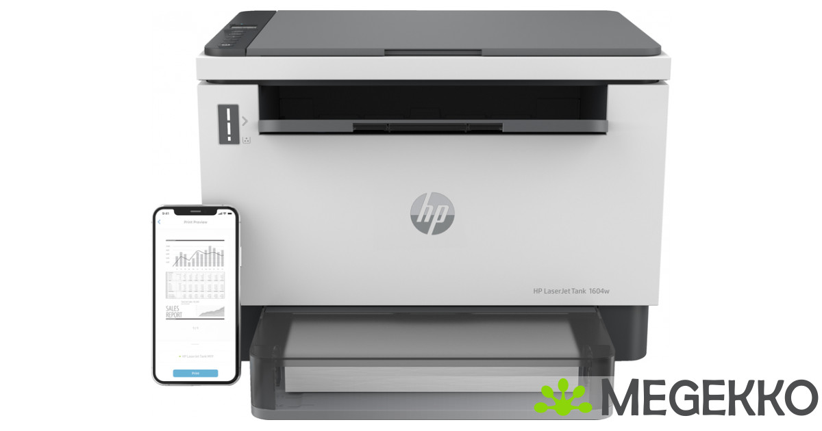 Megekko.nl - HP LaserJet Tank MFP 1604w , Zwart-wit, voor Bedrijf, Printe