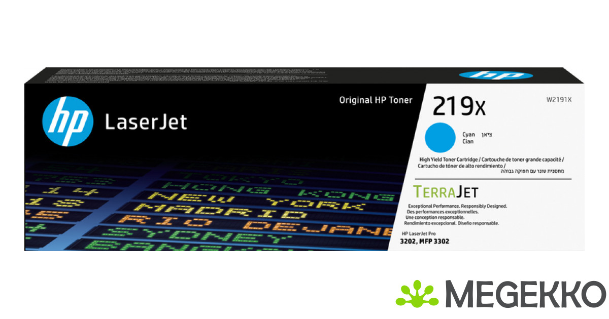 Megekko.nl - HP 219X originele high-capacity cyaan LaserJet-tonercartridg