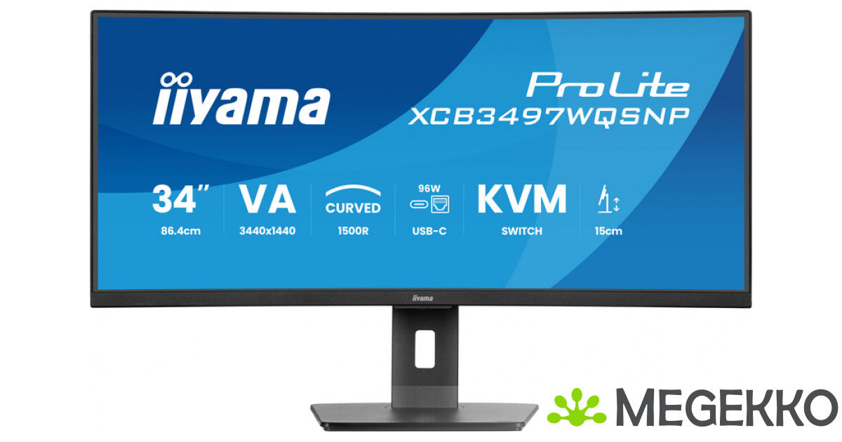 Megekko.nl - iiyama Prolite XCB3497WQSNP-B1 34" Ultrawide Quad HD 120 Hz
