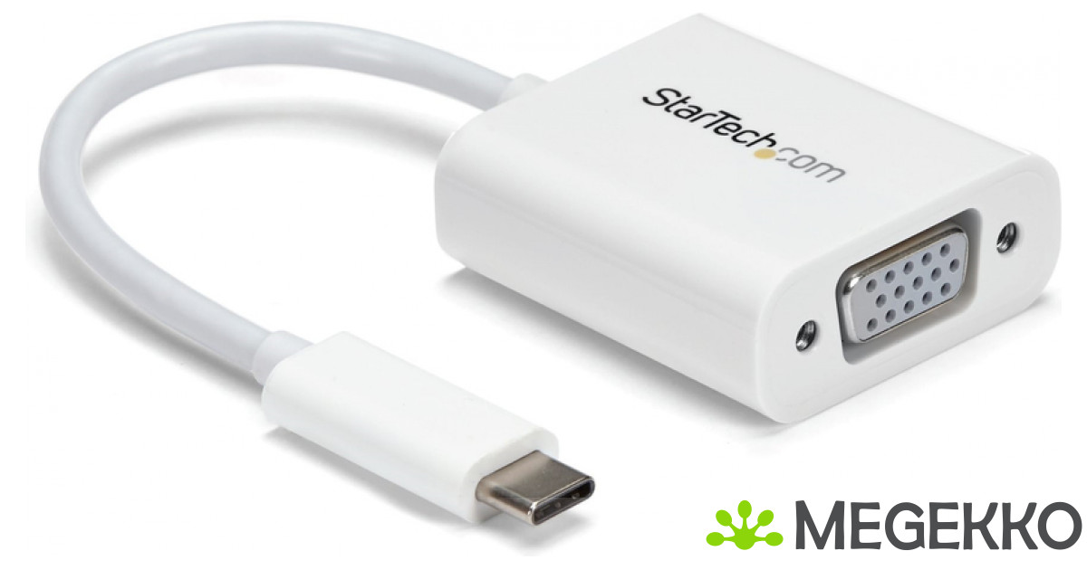Megekko.nl - StarTech.com USB-C naar VGA adapter - wit