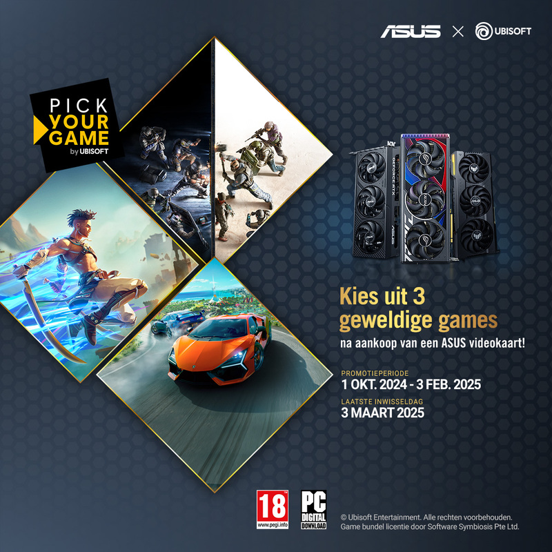 Megekko.nl - ASUS x Ubisoft game bundle: Kies uit 3 geweldige games