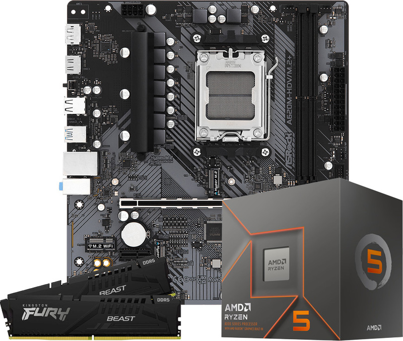 Megekko.nl - Megekko Upgrade Kit | Ryzen 5 8500G | A620M | 16GB