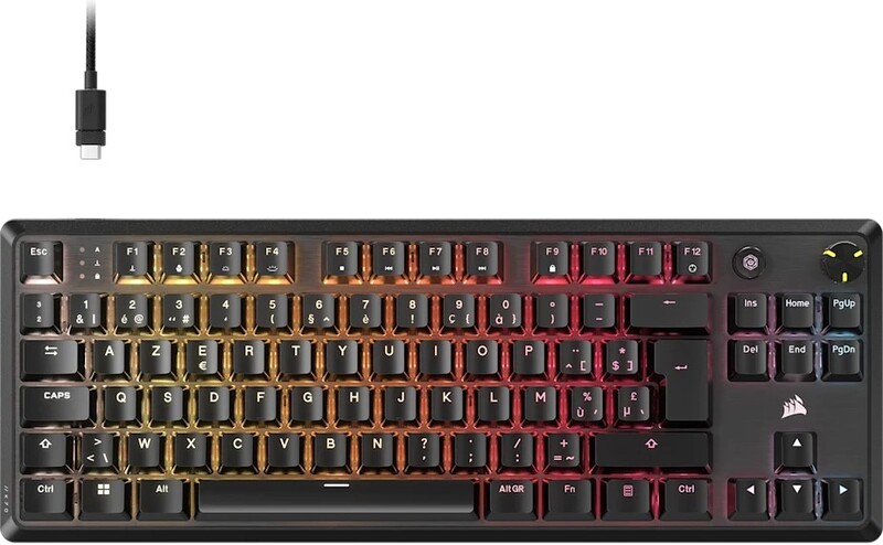 Megekko.nl - Corsair K70 Core TKL Zwart Cherry MLX Red V2 AZERTY Toetsenb